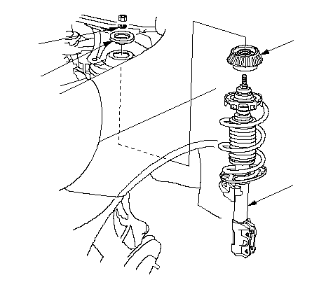 MOT fail: MacPherson strut has excessive movement at the upper attachment